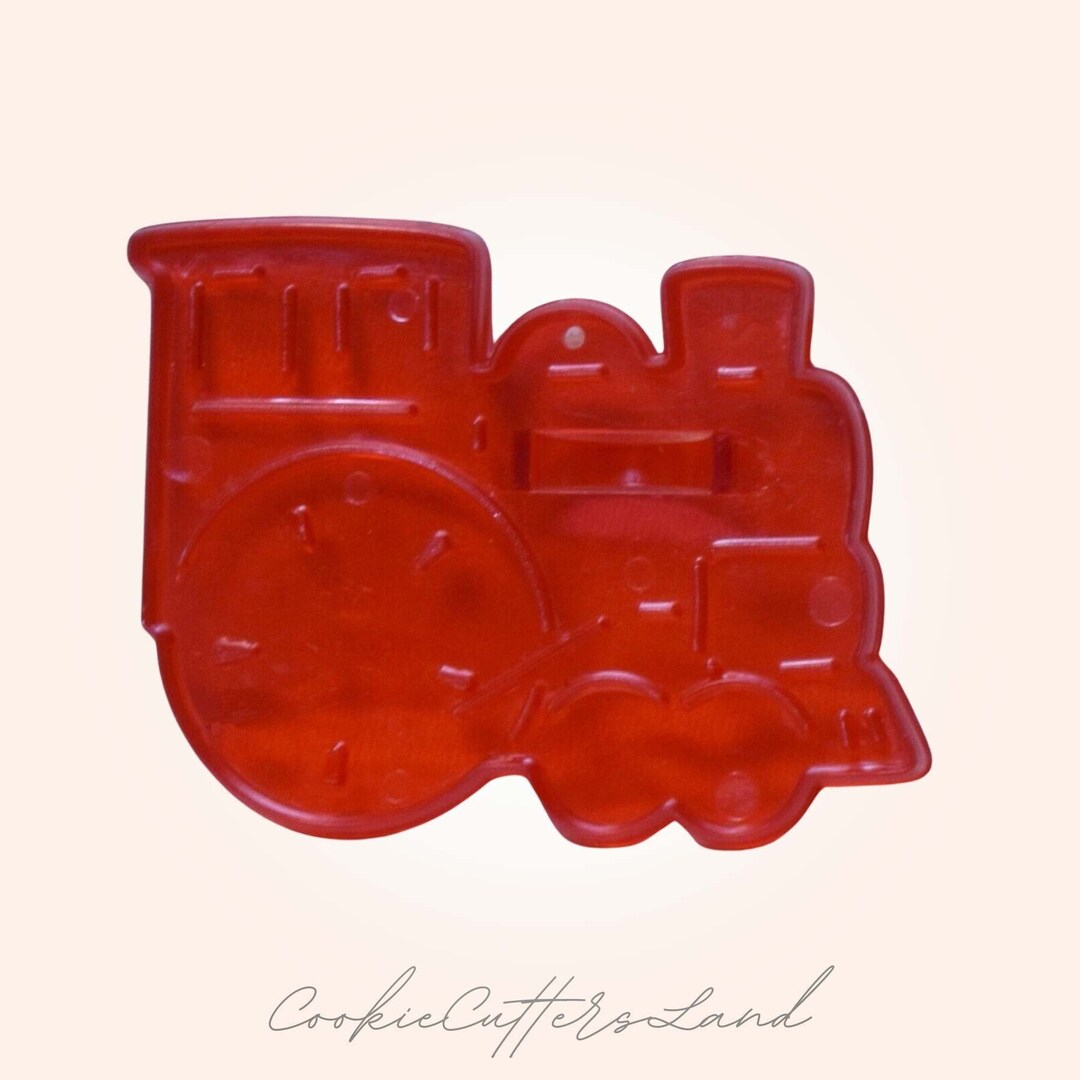 Vintage Style Train Cookie Cutter: Red Plastic Railroad Christmas ...