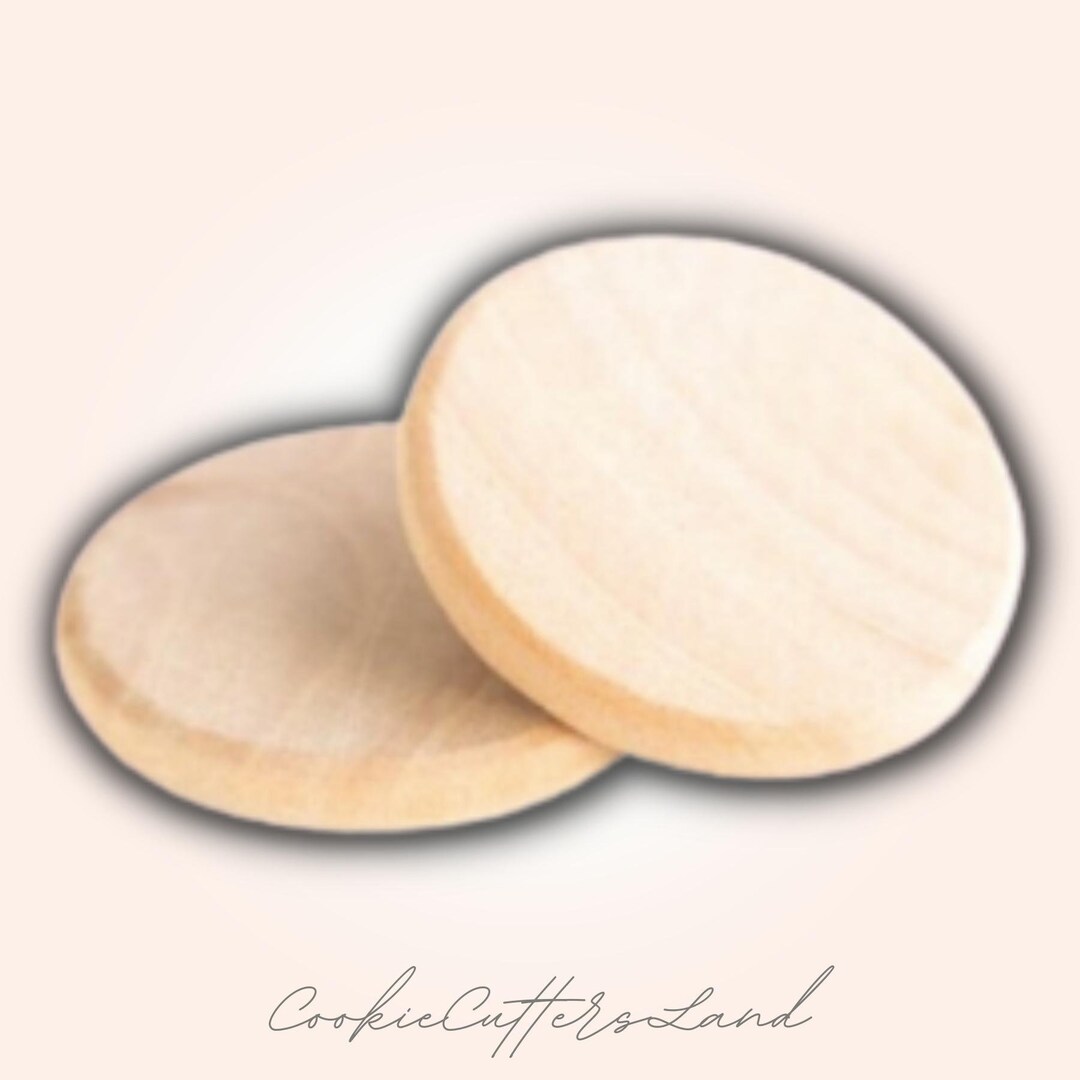 10 PACK 1 X 1/8 Wood Circle / Disc Solid Craft Wood Crafts Wooden ...