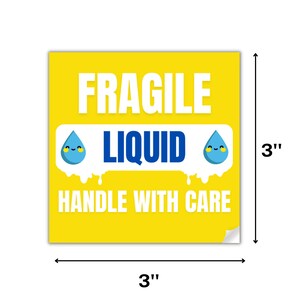 100 Labels fragile LIQUID Handle With Care Warning - Etsy