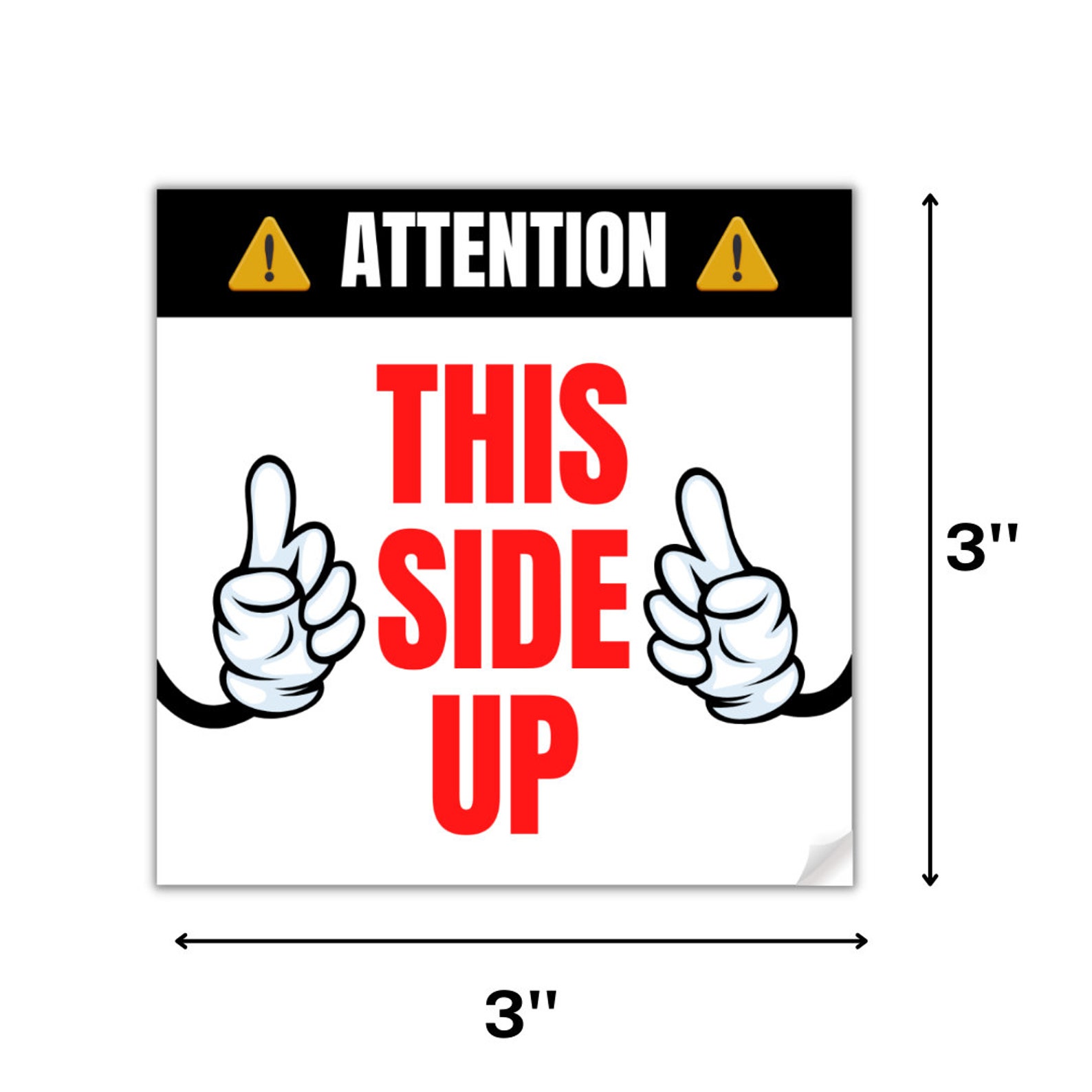 100 Labels attention THIS SIDE Up Warning Shipping - Etsy