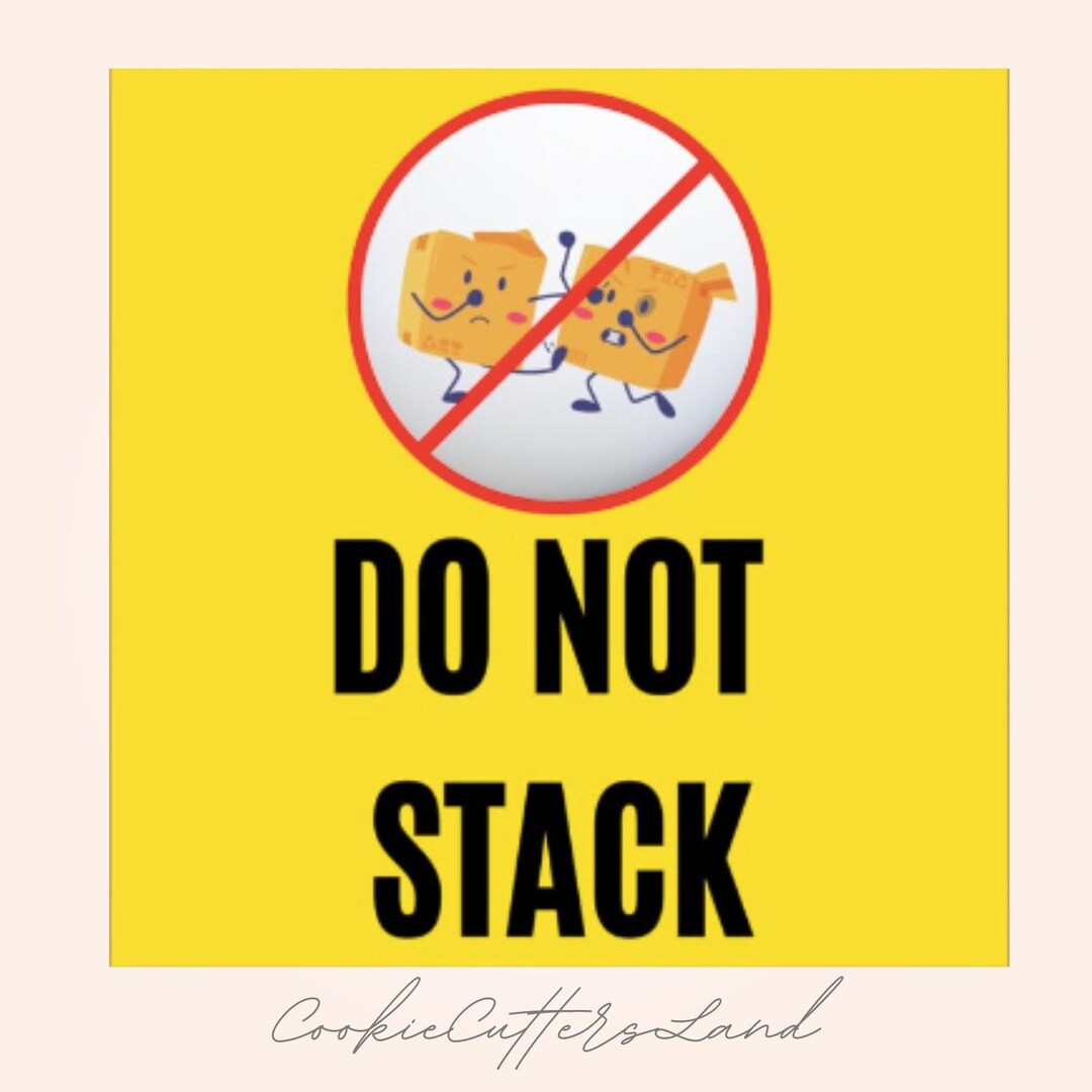 100 Labels "do NOT Stack" Warning Shipping Package Adhesive Labels ...