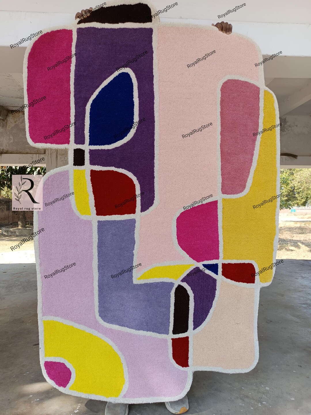 Irregular Shape Handmade Tufted Shape Rug 100% Fine Wool Trending ...