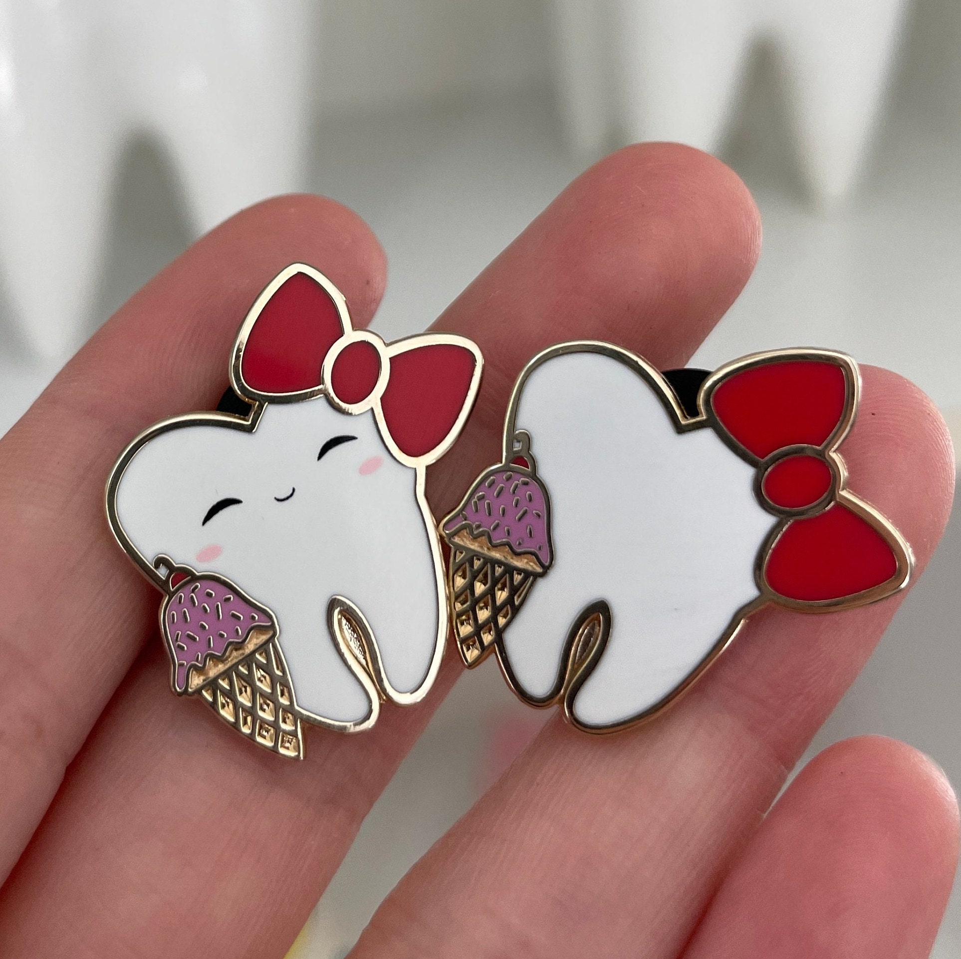 Simple Sweet Tooth Dental Pin With or Without Face / Dentist / Dental ...