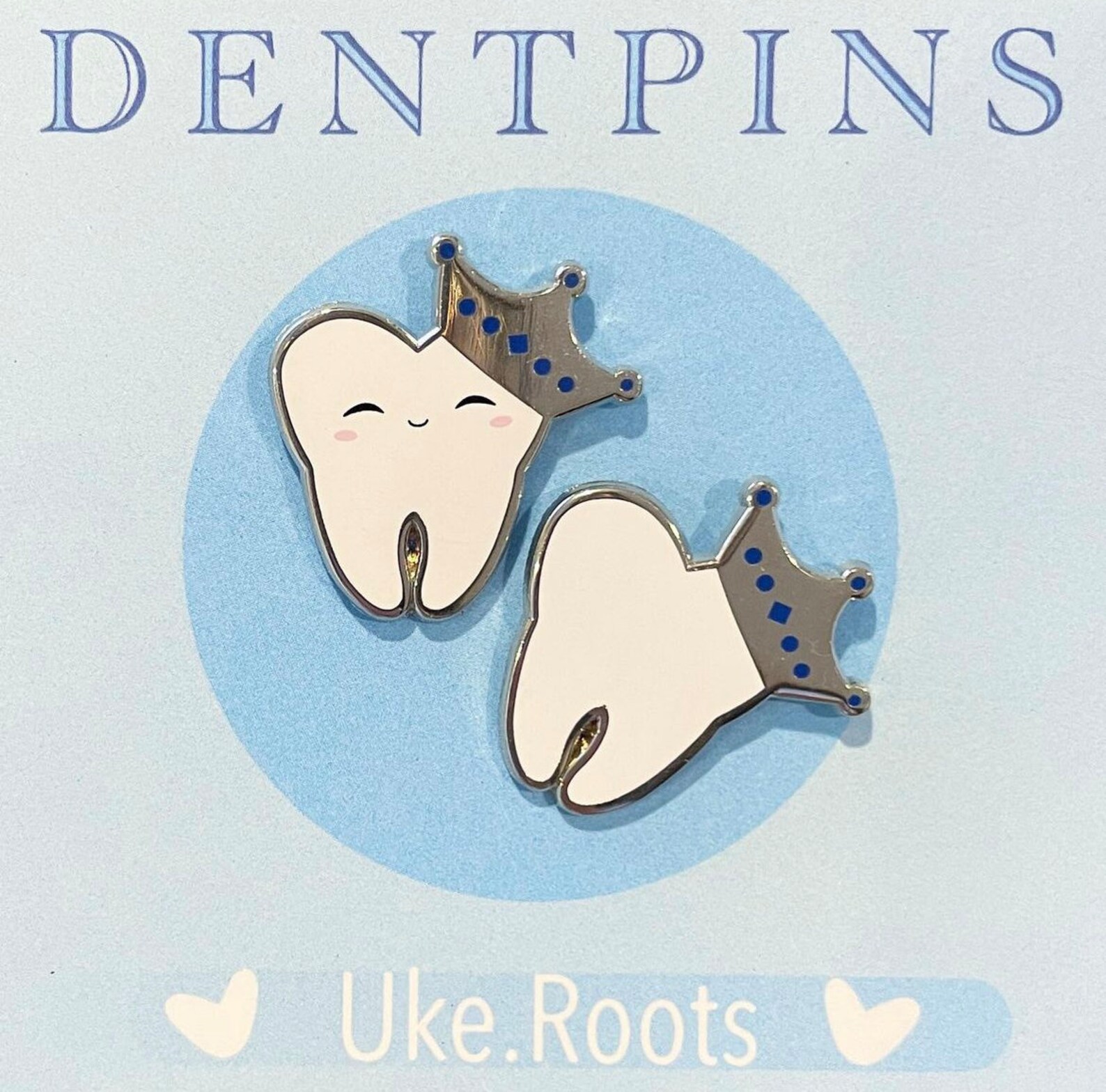 Simple Dental Crown Tooth Pin With or Without Face / Dentist / Dental ...