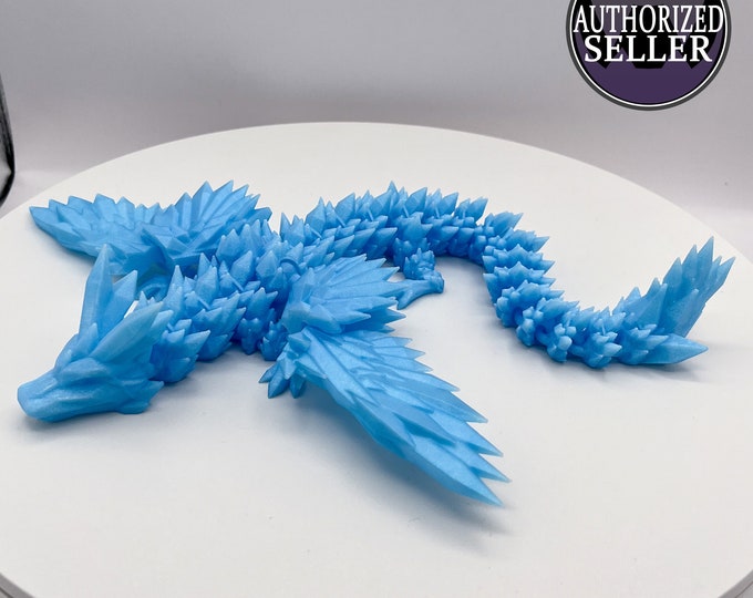 Crystal Wing Dragon 3d Printed Articulated Model - Etsy