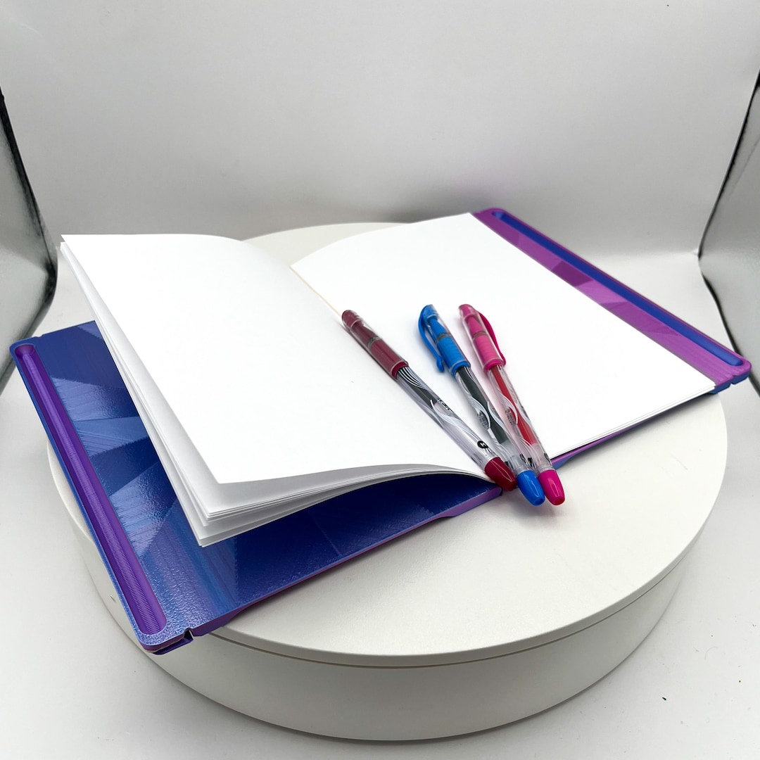 3d Printed Reusable Notebook With Pen Holder - Etsy