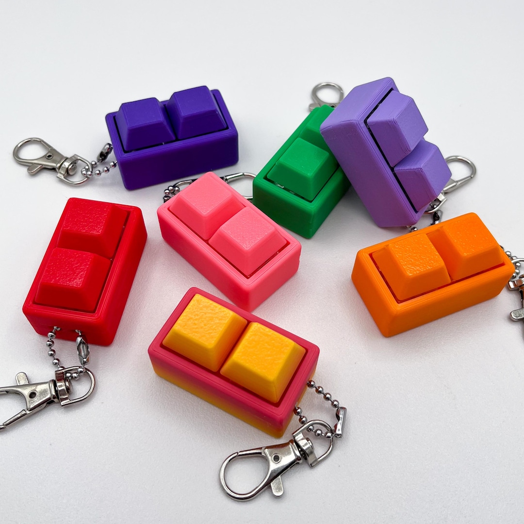 Clicker Fidget Keychain 2 Buttons - Etsy