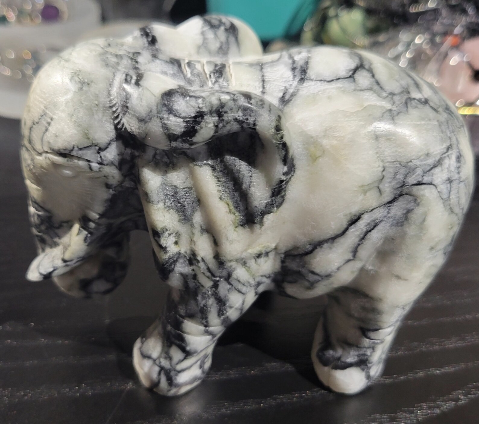 Unique Rare Spider Web Jasper Elephant Gives a Valium Effect, Reminds ...