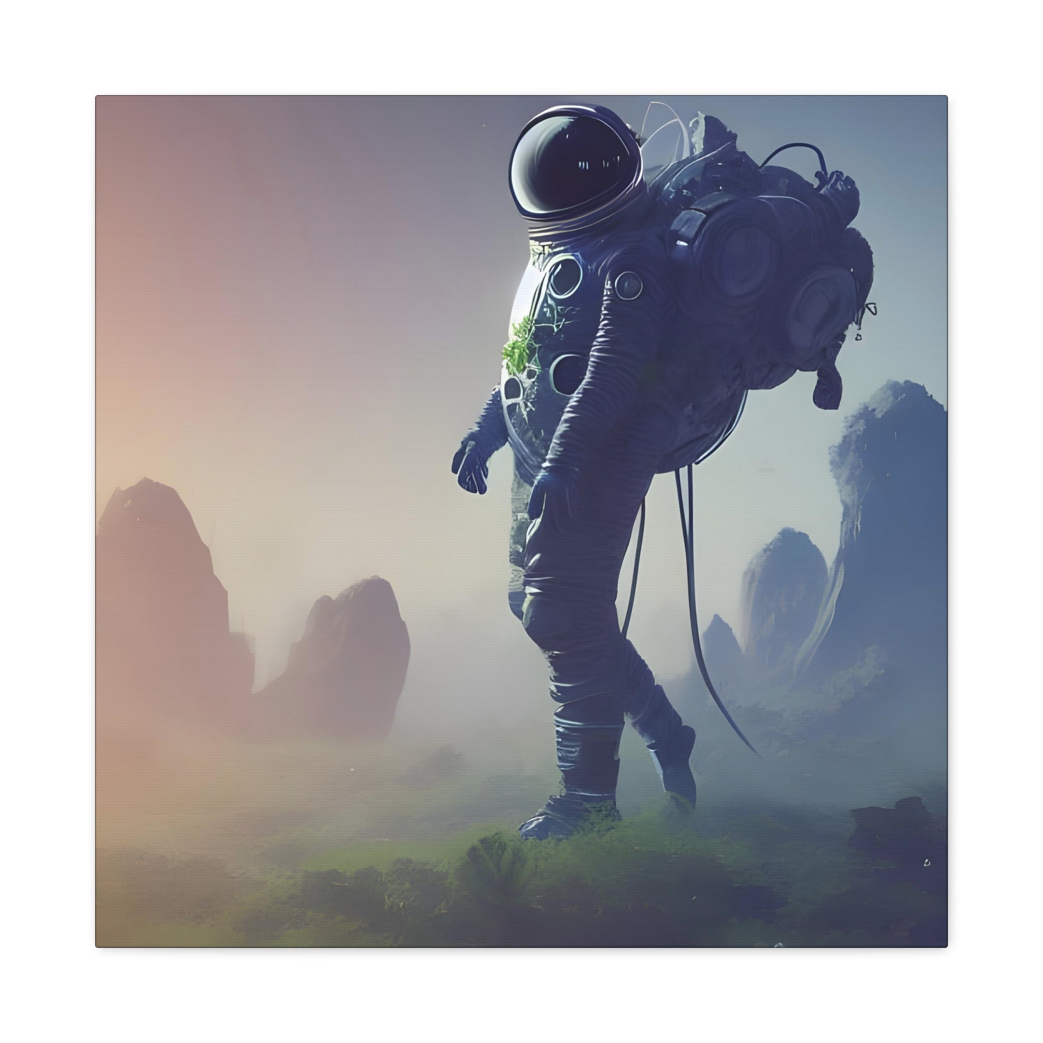 LIMITED Wandering Astronaut Canvas, Wandering Space Explorer Poster ...