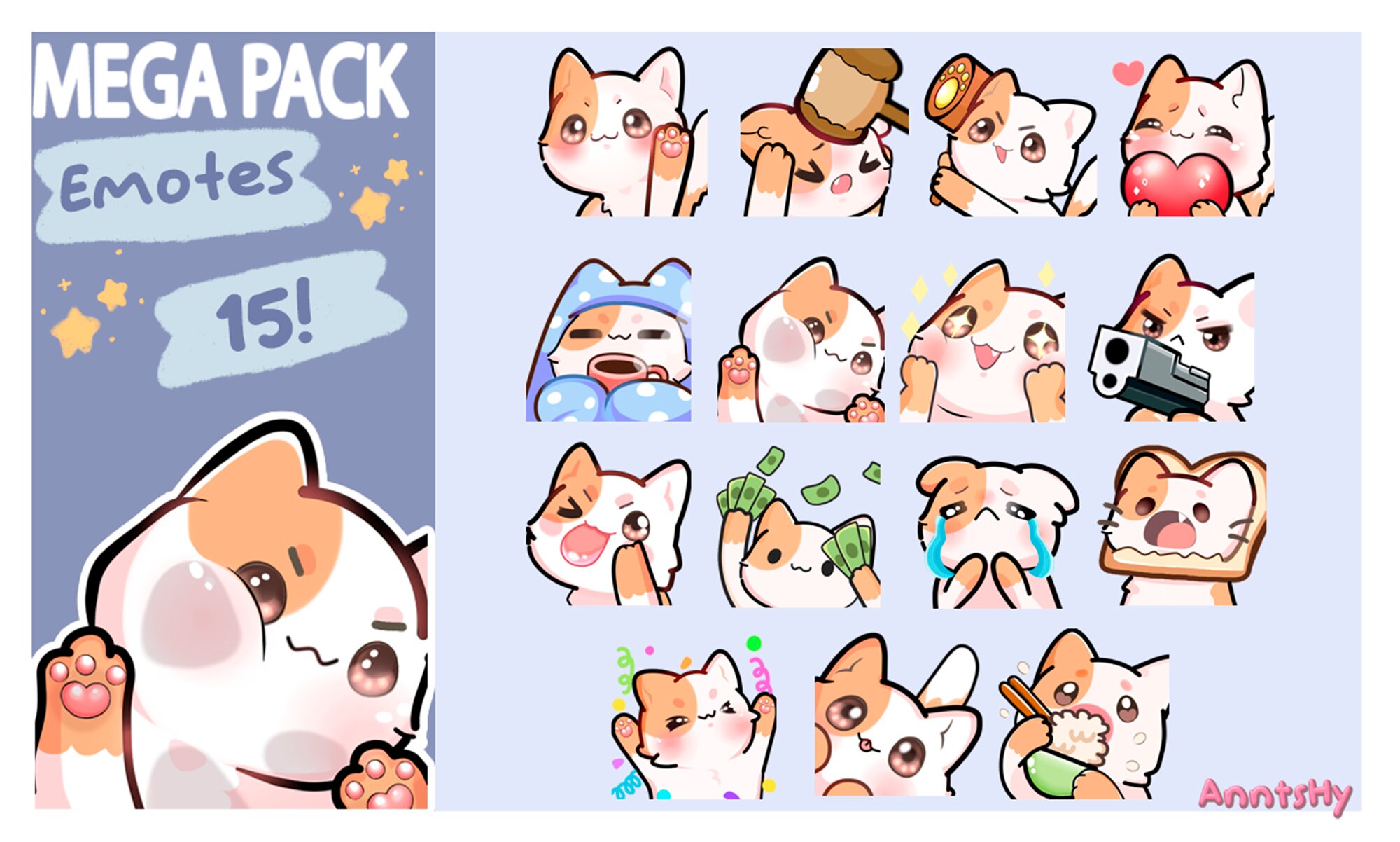 Twitch Emote / Cute NEKO Mega Pack Emotes 30 Emotes listos - Etsy España