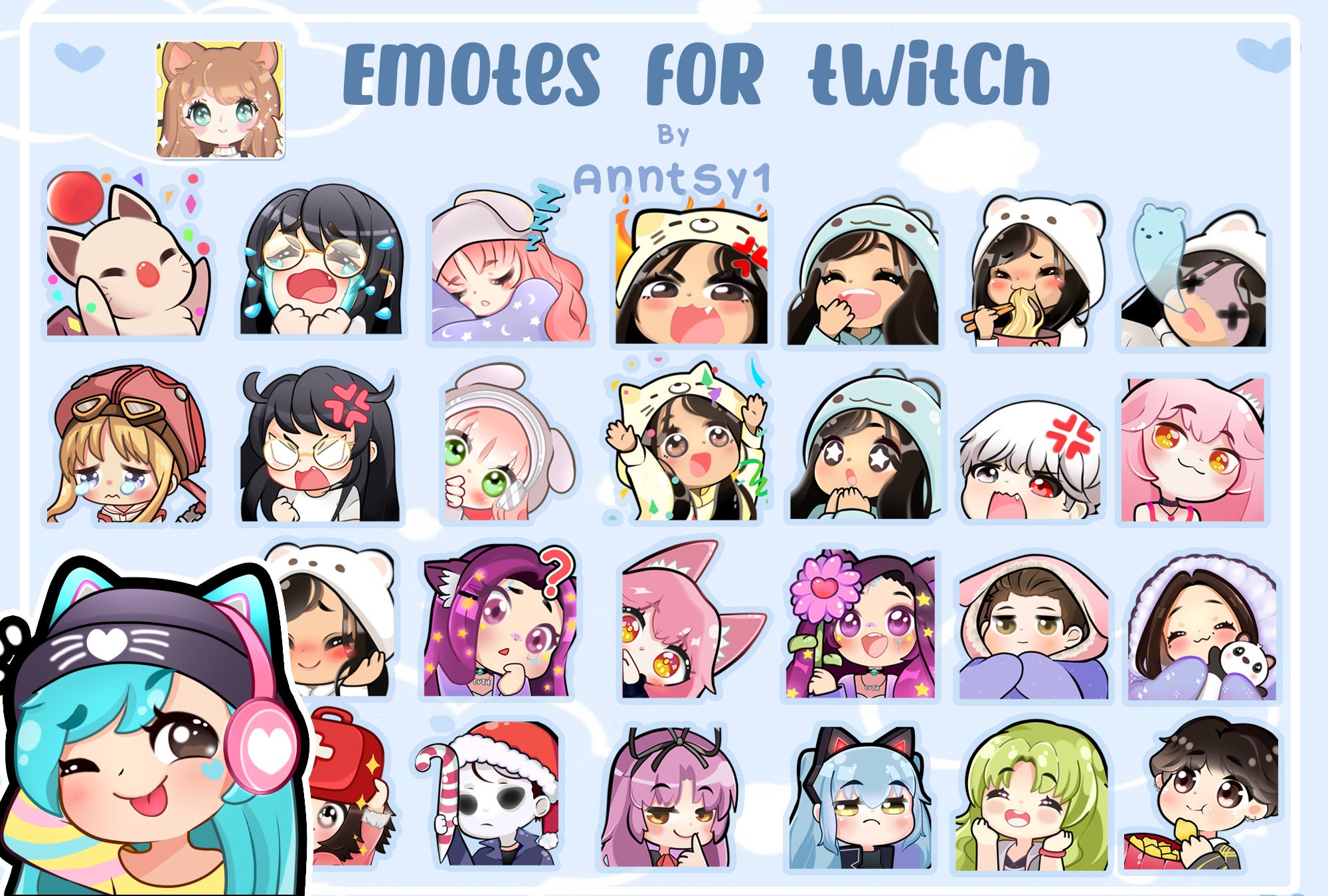 Custom Cute EMOTES for Twich or Discord - Etsy Canada