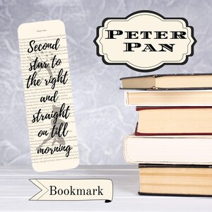 Peter Pan Book Page Bookmark Set, Peter Pan Bookmarks, Peter Pan Quotes ...