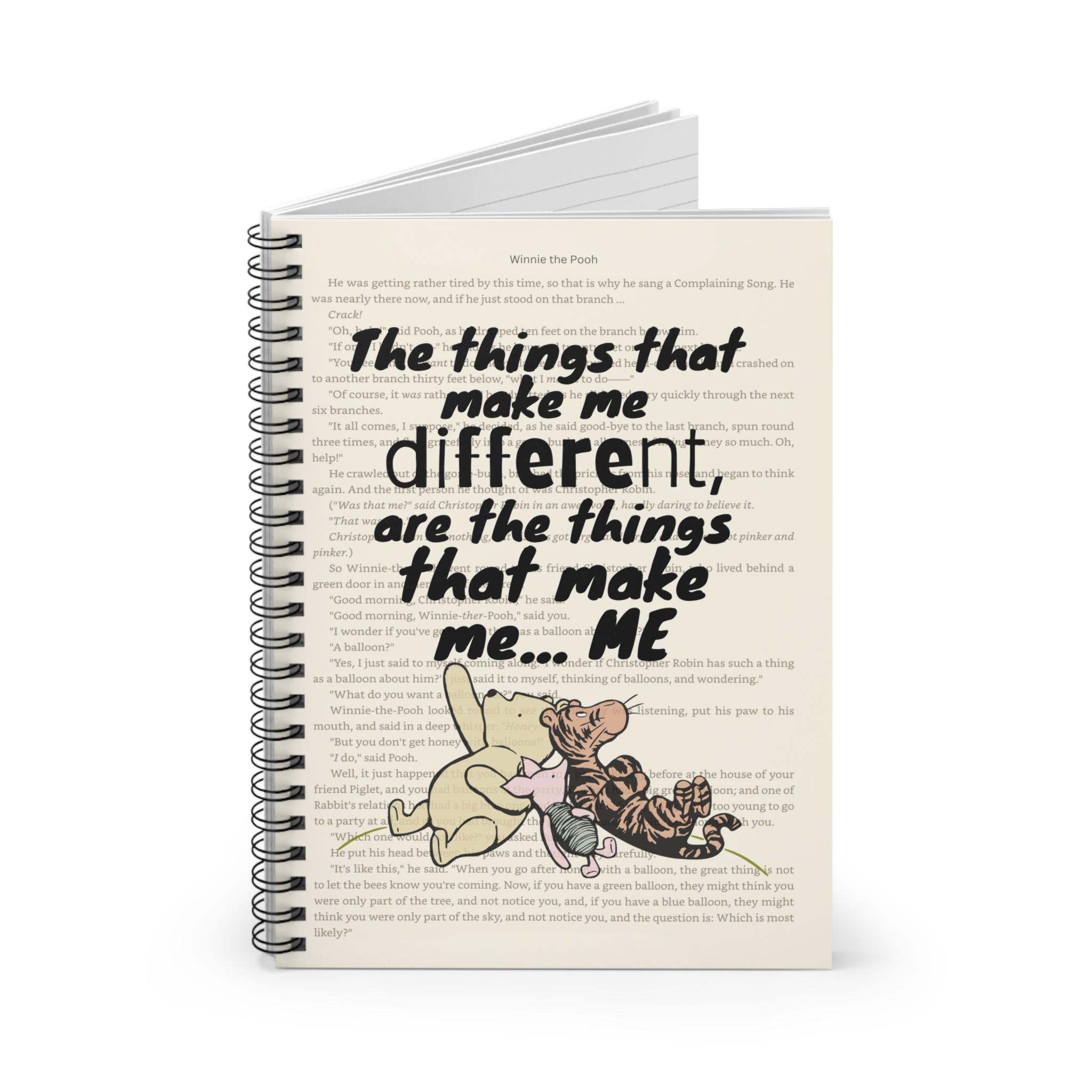 Winnie the Pooh Notebook, Winnie the Pooh Journal, Bookish Notebook ...