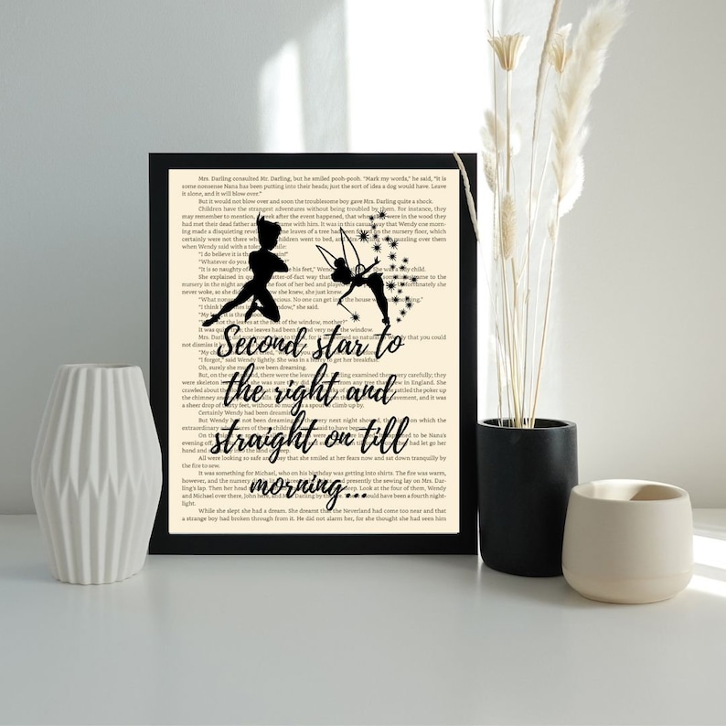Peter Pan Book Page Art Print, Bookish Art Print, Reader Art Print ...