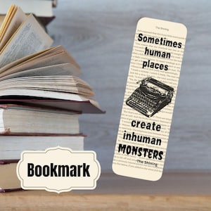 Stephen King Book Page Bookmarks, Stephen King Quotes, Bookish Bookmark ...