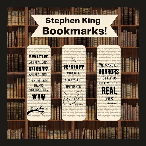 Stephen King Bookmark - Etsy