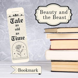Beauty and the Beast Book Page Bookmark Set, Beauty and the Beast ...