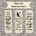 Peter Pan Book Page Bookmark Set, Peter Pan Bookmarks, Peter Pan Quotes ...