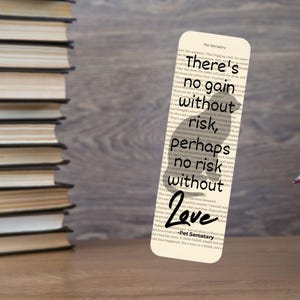 Stephen King Book Page Bookmarks, Stephen King Quotes, Bookish Bookmark ...