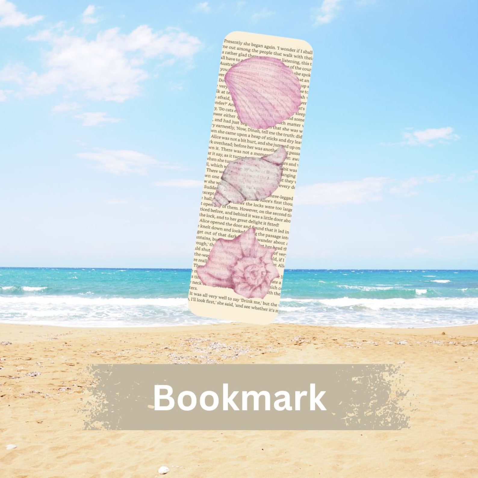 Seashell Book Page Bookmarks, Beach Bookmarks, Bookish Gifts, Book ...