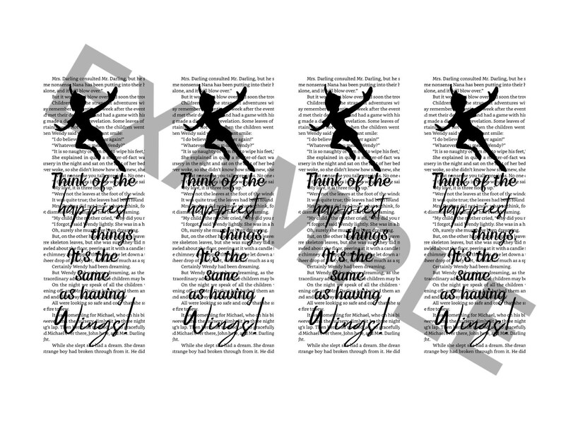 Peter Pan Book Page Bookmark Printable, Downloadable Bookmarks ...