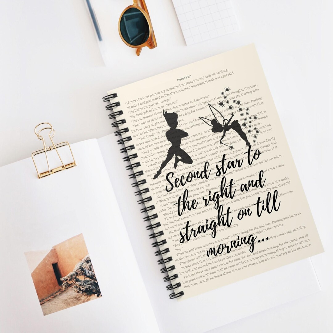 Peter Pan Notebook, Peter Pan Journal, Bookish Notebook, Bookish ...