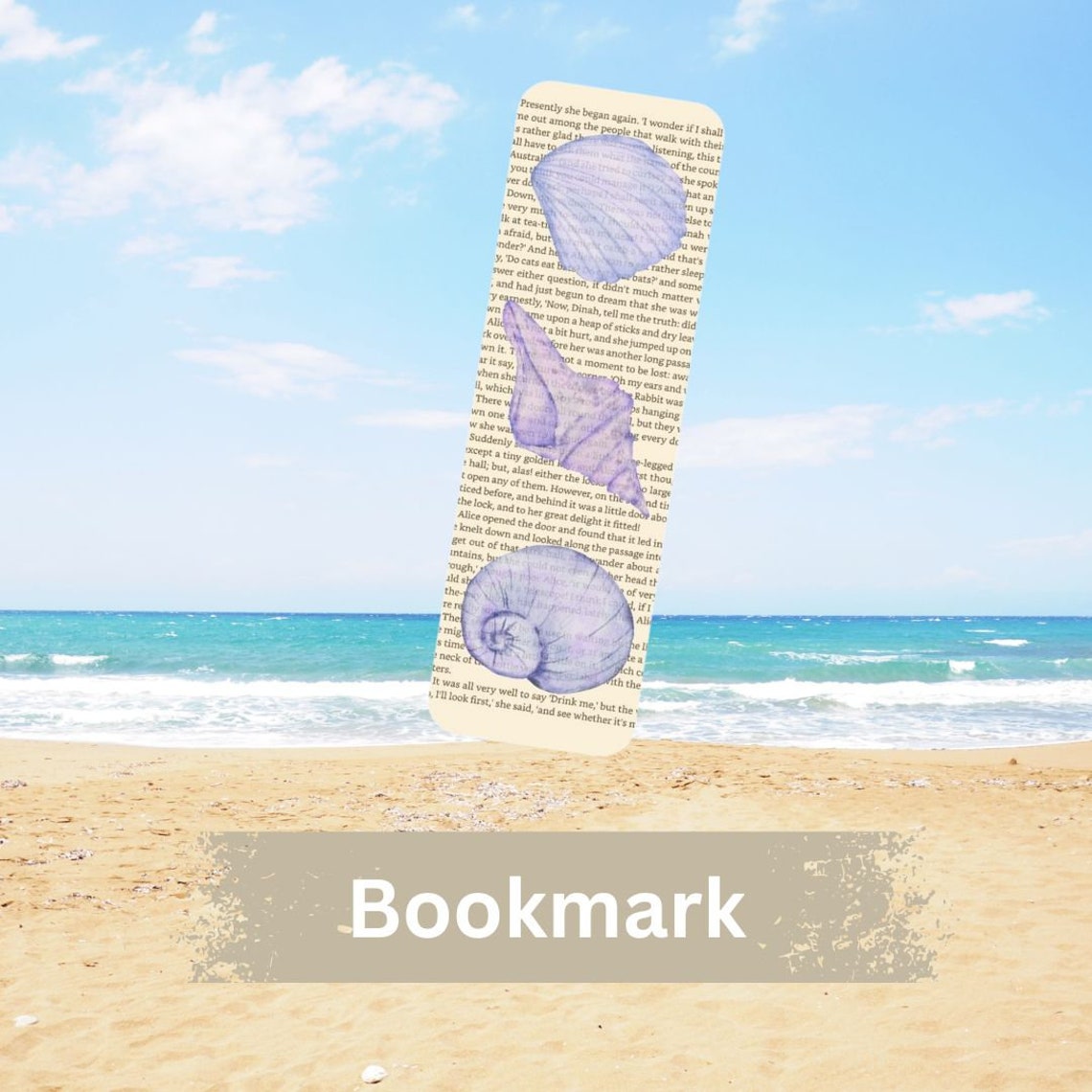 Seashell Book Page Bookmarks, Beach Bookmarks, Bookish Gifts, Book ...