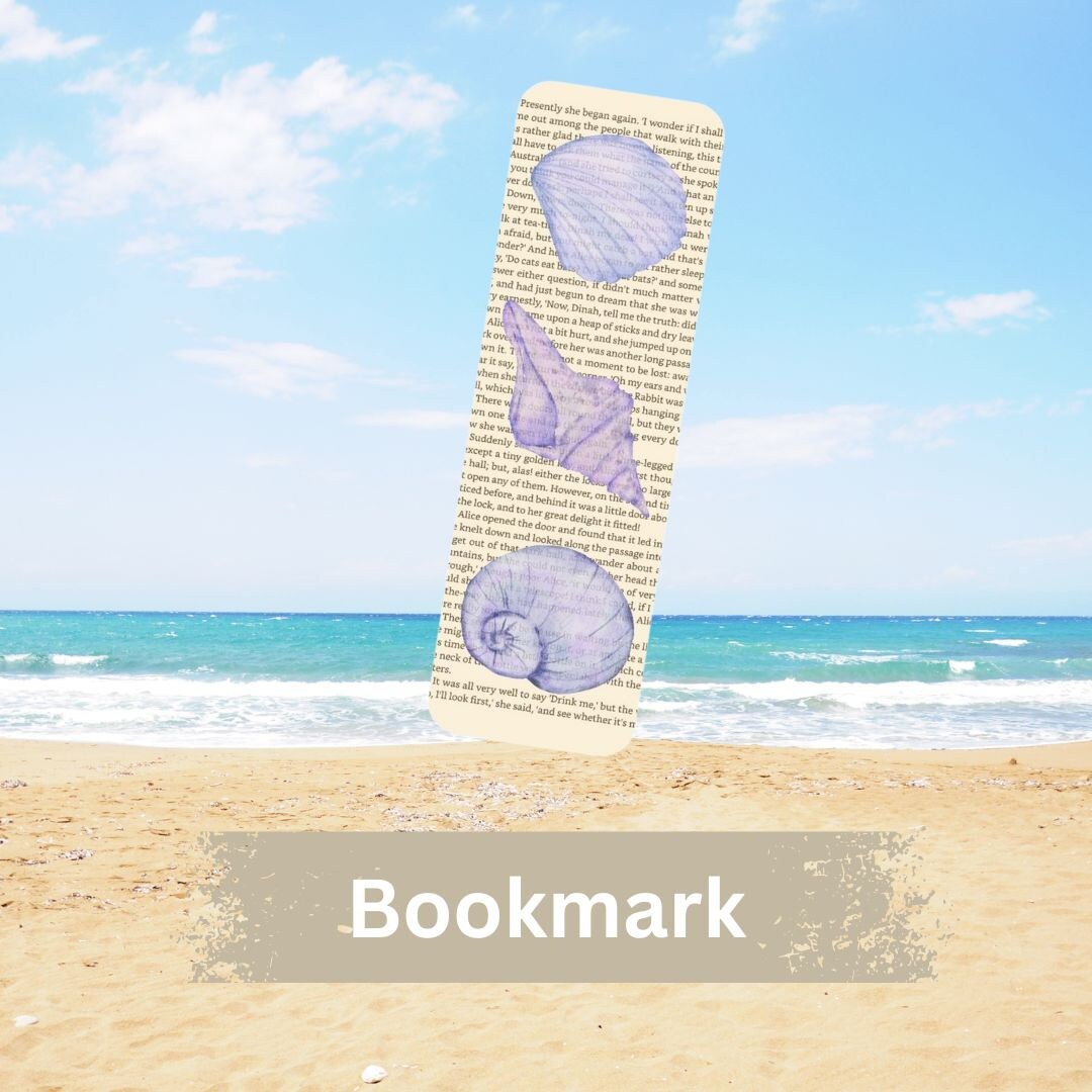 Seashell Book Page Bookmarks, Beach Bookmarks, Bookish Gifts, Book ...