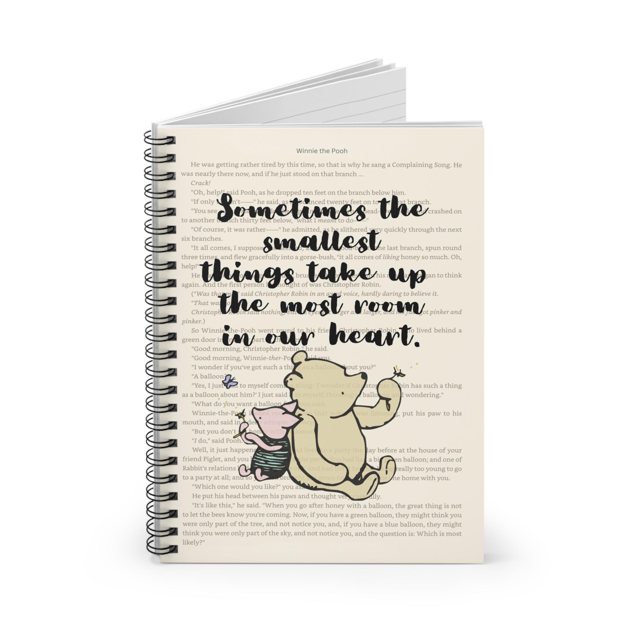 Winnie the Pooh Notebook, Winnie the Pooh Journal, Bookish Notebook ...