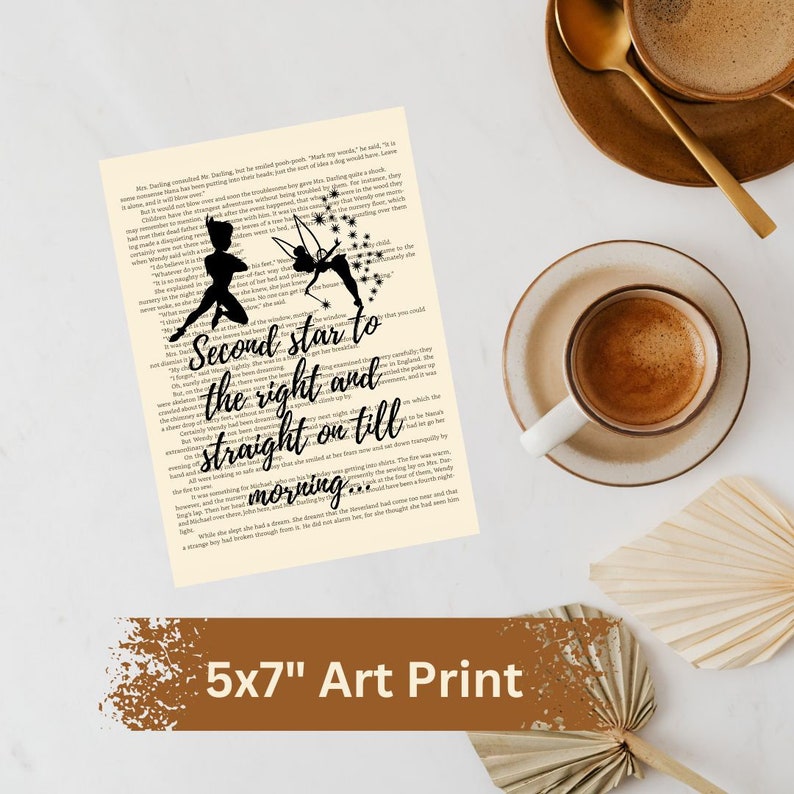 Peter Pan Book Page Art Print, Bookish Art Print, Reader Art Print ...