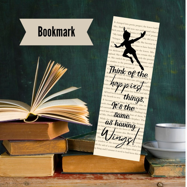 Peter Pan Book Page Bookmark Set Peter Pan Bookmarks Peter - Etsy