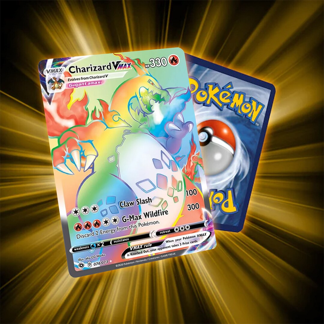 Charizard Vmax Rainbow Rare Custom Made Pokemon Card Proxy - Etsy Australia