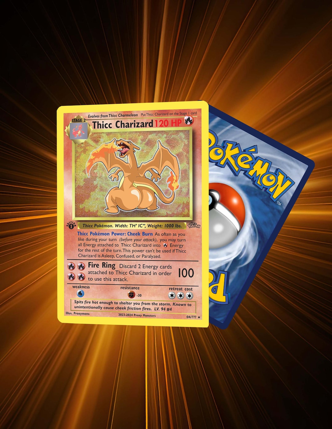 Custom-made Thicc Charizard Card - Etsy