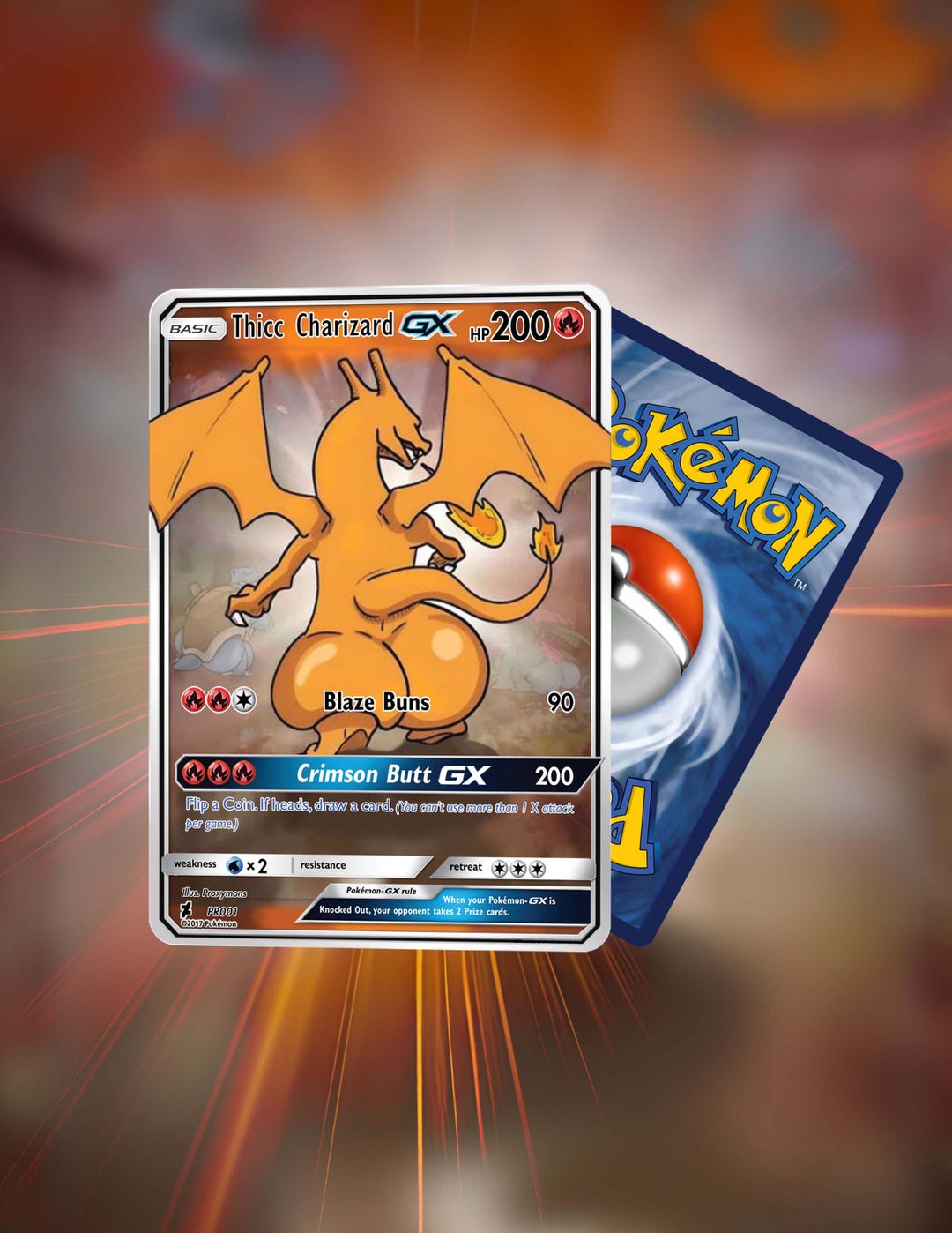 Custom-made Thicc Charizard GX Card - Etsy