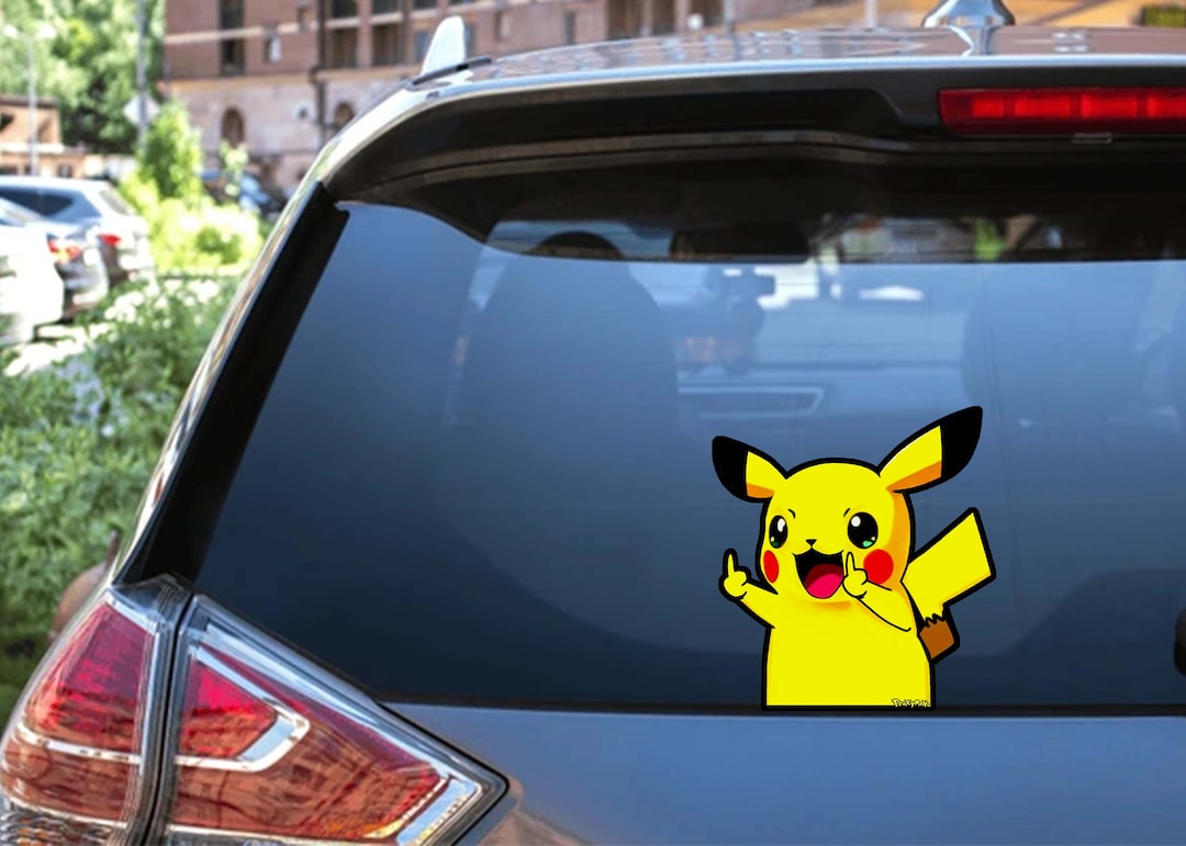 Pokémon Peeking Pikachu Fingers Decal Sticker - Etsy