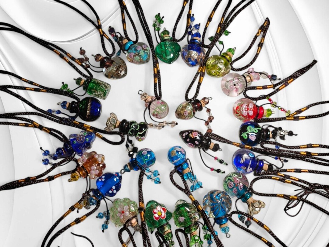 Glass Small Essential Oil Diffuser Pendant Necklaces - Etsy