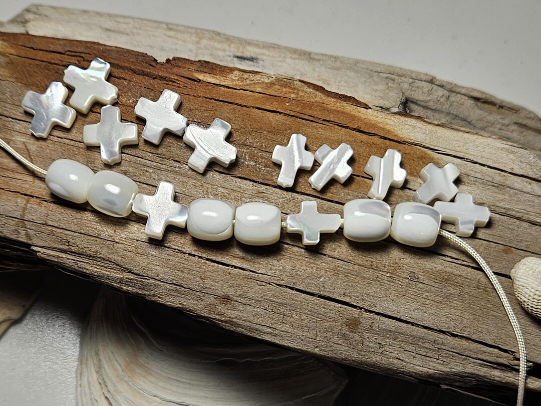 Natural Cross Shell Beads - Etsy