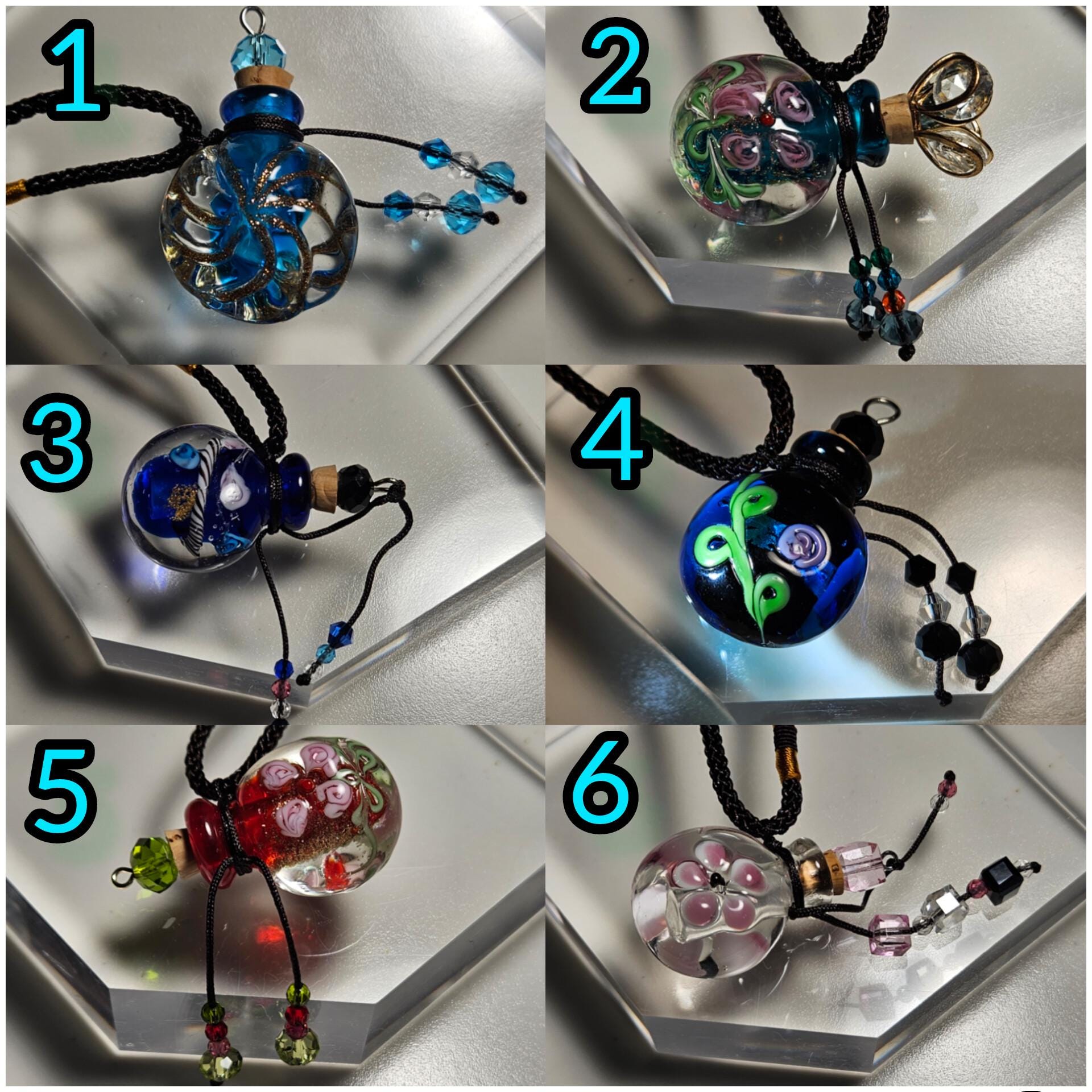 Glass Small Essential Oil Diffuser Pendant Necklaces - Etsy