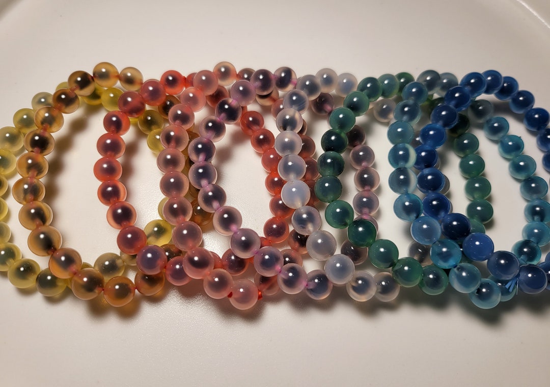 Candy Agate Bracelets - Etsy