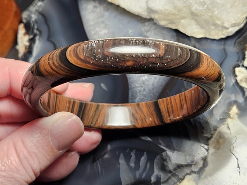 Red Obsidian Bangle – Rare Banded Stone, Collector's Size 65.80mm - Etsy