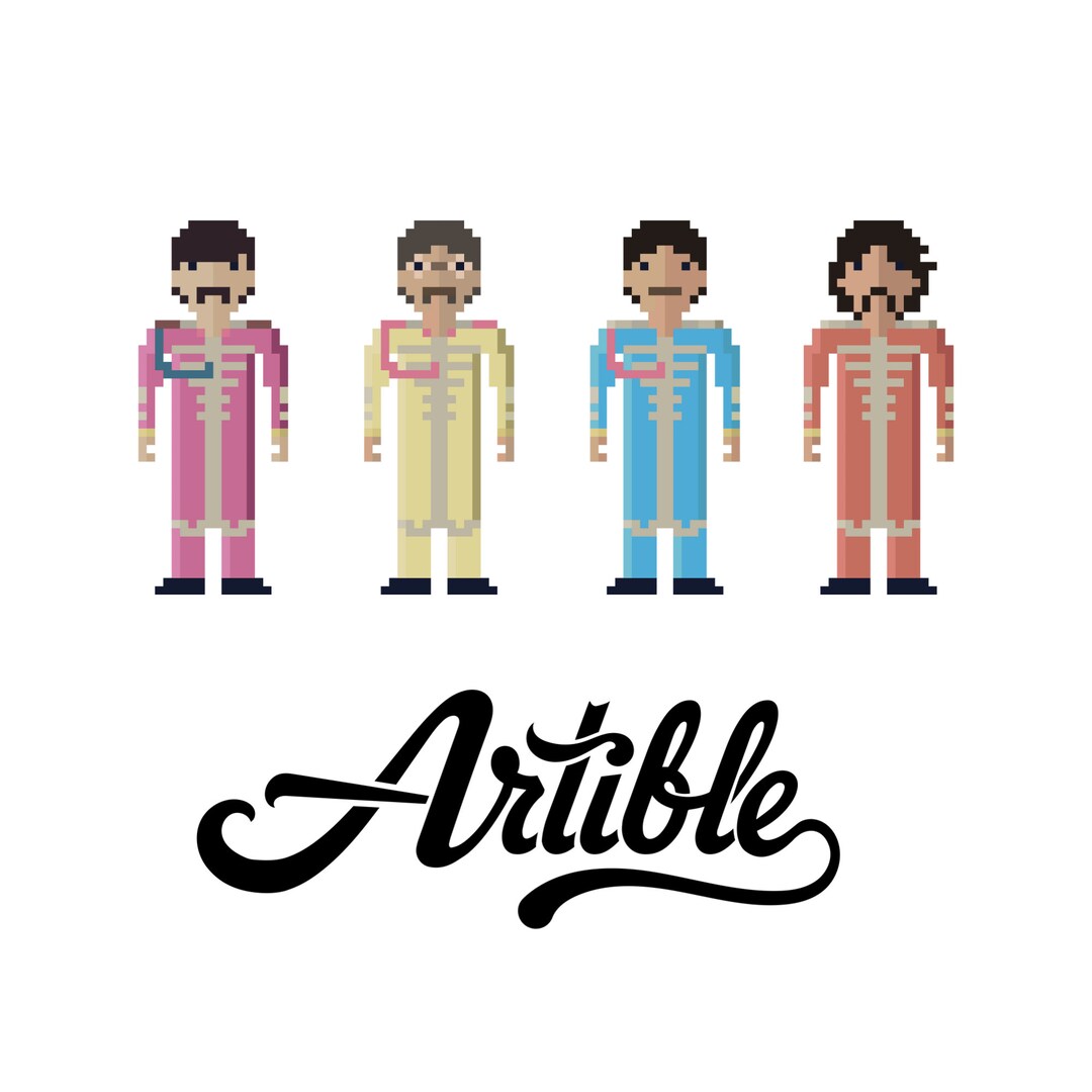 The Beatles Original 8-bit Pixel Art Digital Download Instant Access to ...