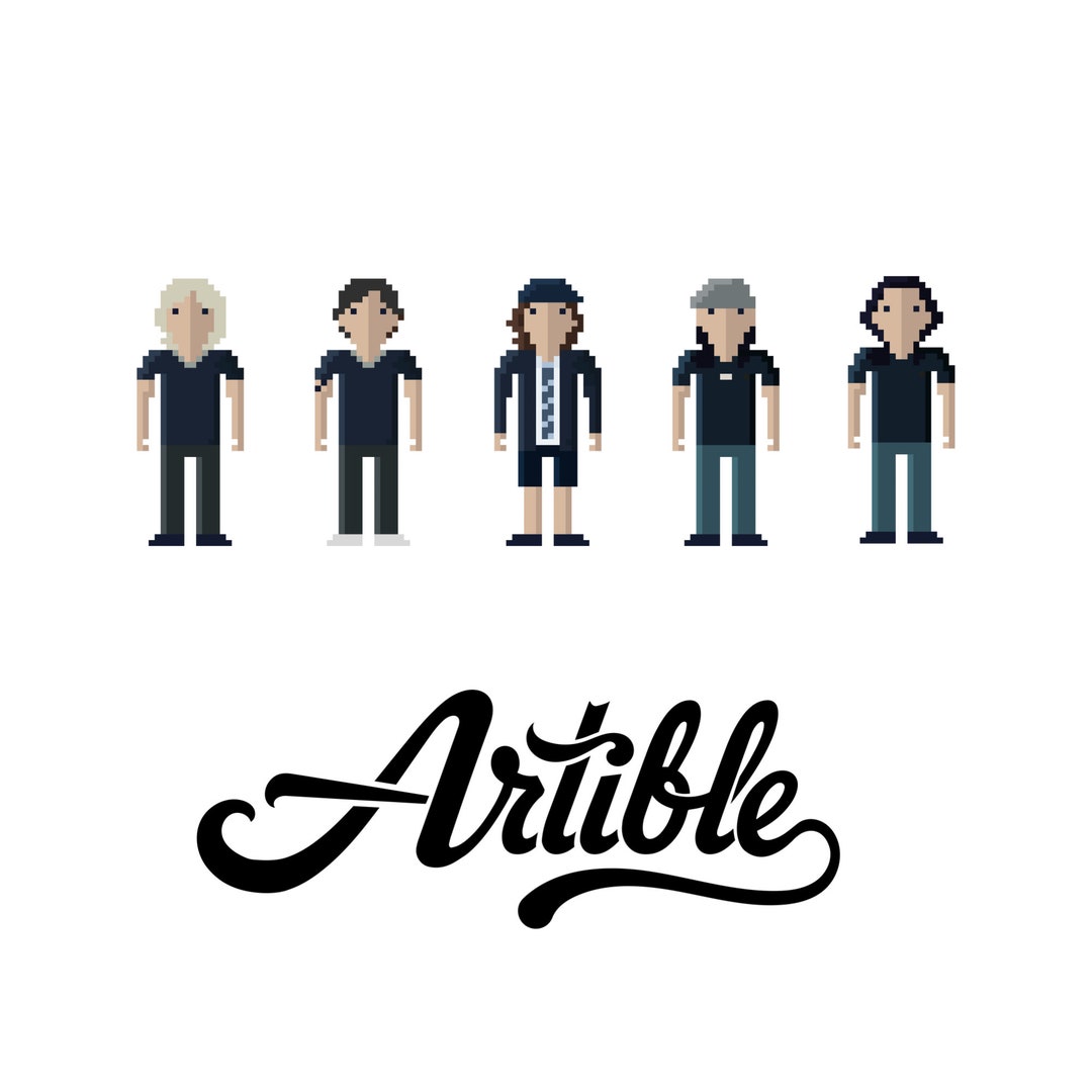 AC DC Original 8 bit Pixel Art Digital Download Instant Access To 8 bit