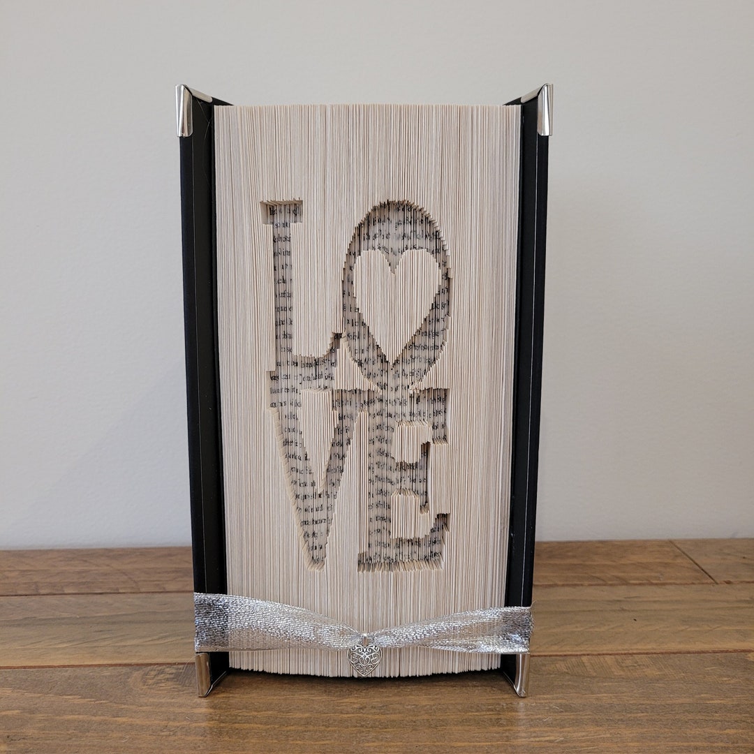 LOVE Book Folding Pattern (cut & Fold) PLUS Free Butterfly Bookfolding ...