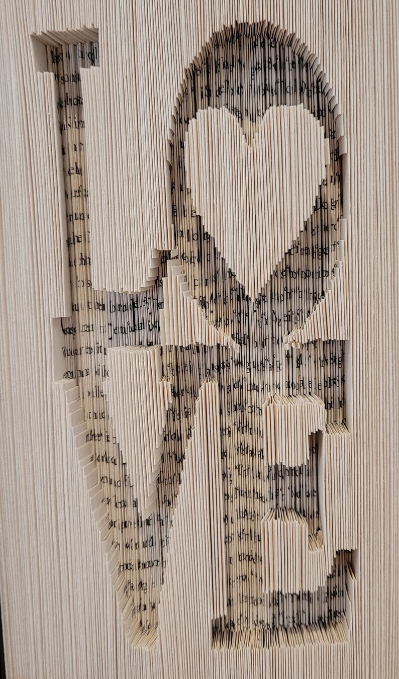 LOVE Book Folding Pattern (cut & Fold) PLUS Free Butterfly Bookfolding ...