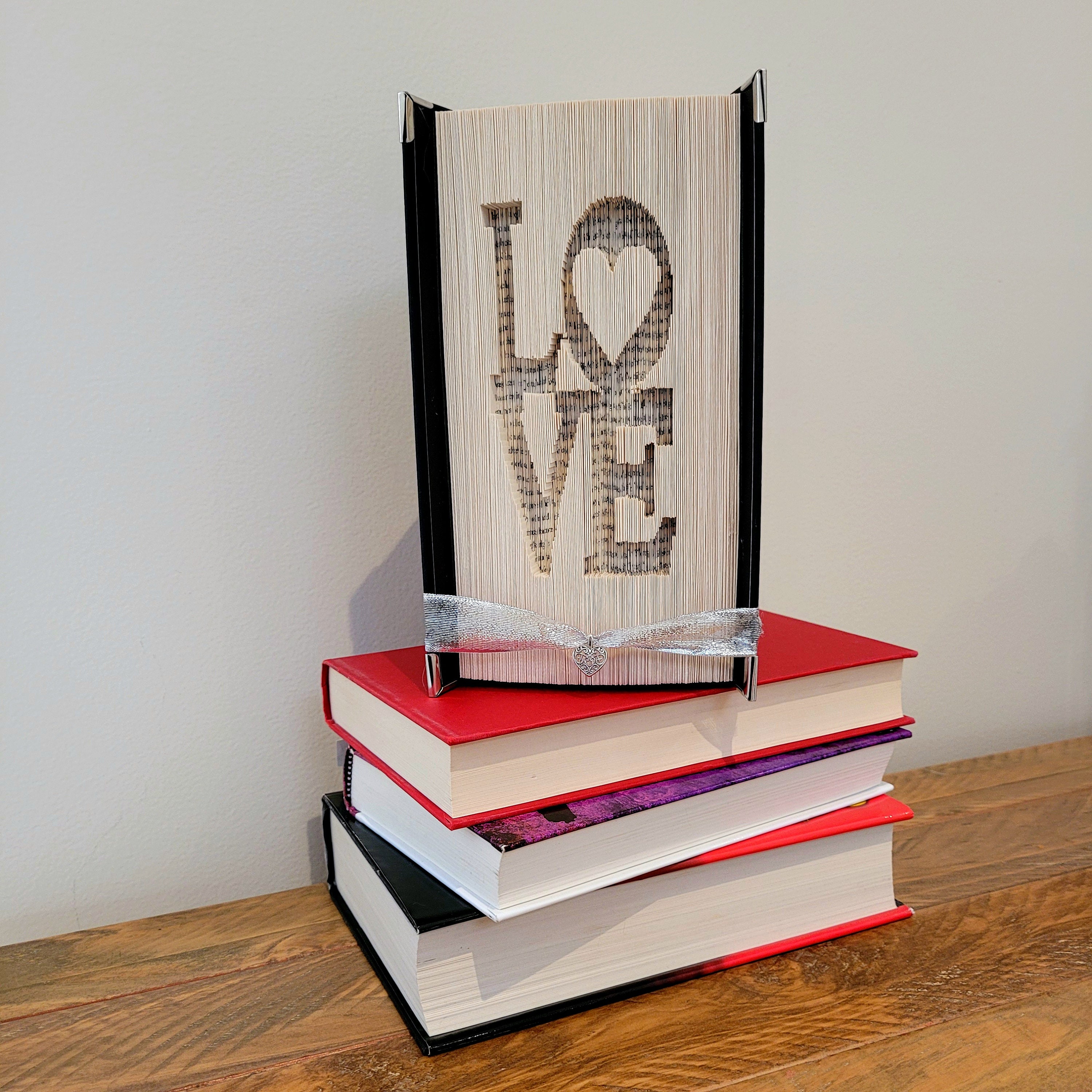 LOVE Book Folding Pattern cut & Fold PLUS Free Butterfly - Etsy