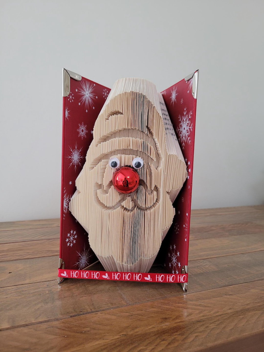 Santa Book Folding Pattern (cut & Fold Combination) - Bauble Nose Santa ...