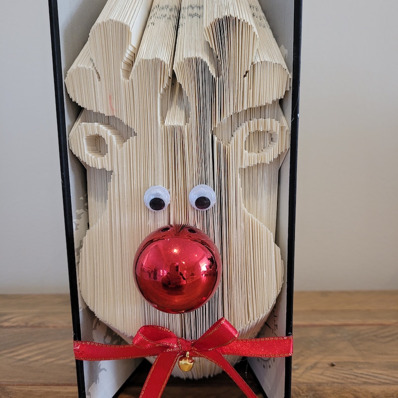 Reindeer Book Folding Pattern (cut & Fold Combination) - Bauble Nose ...