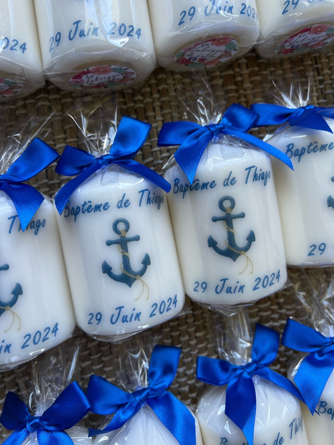 Personalized Baptism Candle, Birth, Communion, Sea Theme, Marine Anchor ...