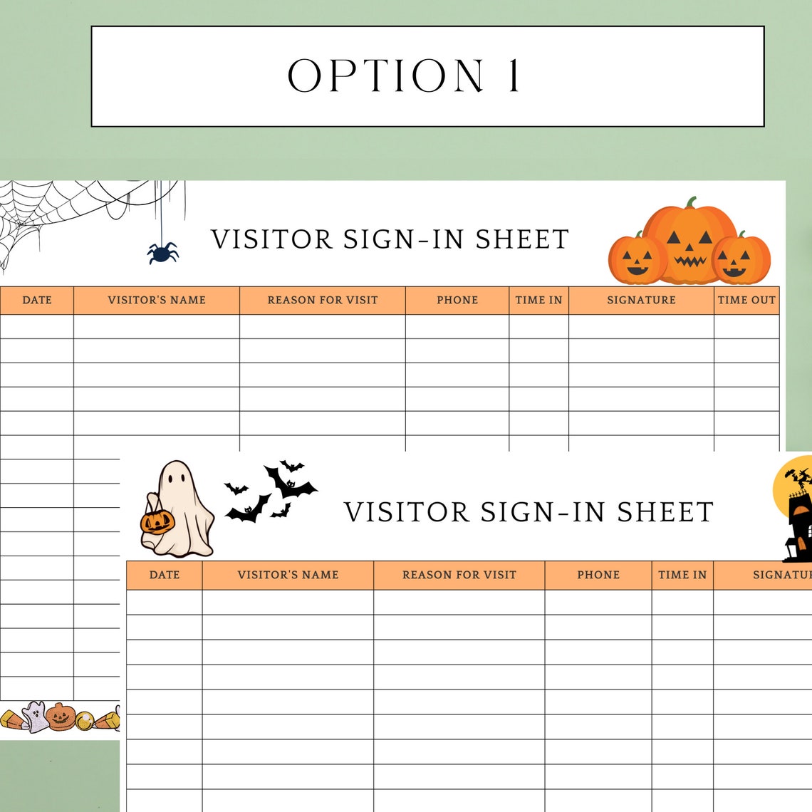 Visitor Sign in Sheet , Printable Sign in Sheet Template, Editable ...