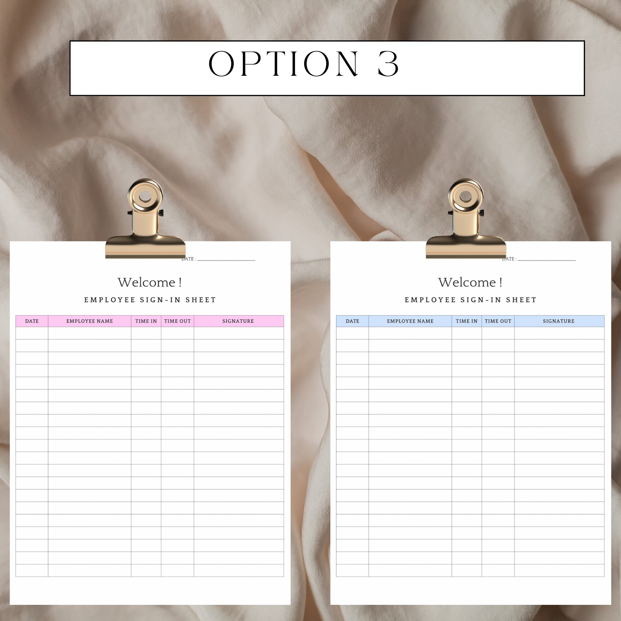 Employee Sign in Sheet , Printable Sign in Sheet Template, Editable ...